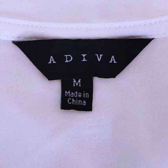 Adiva | Tops | Adiva Womens M White Lace Sheer Long Sleeve Drape Ft ...